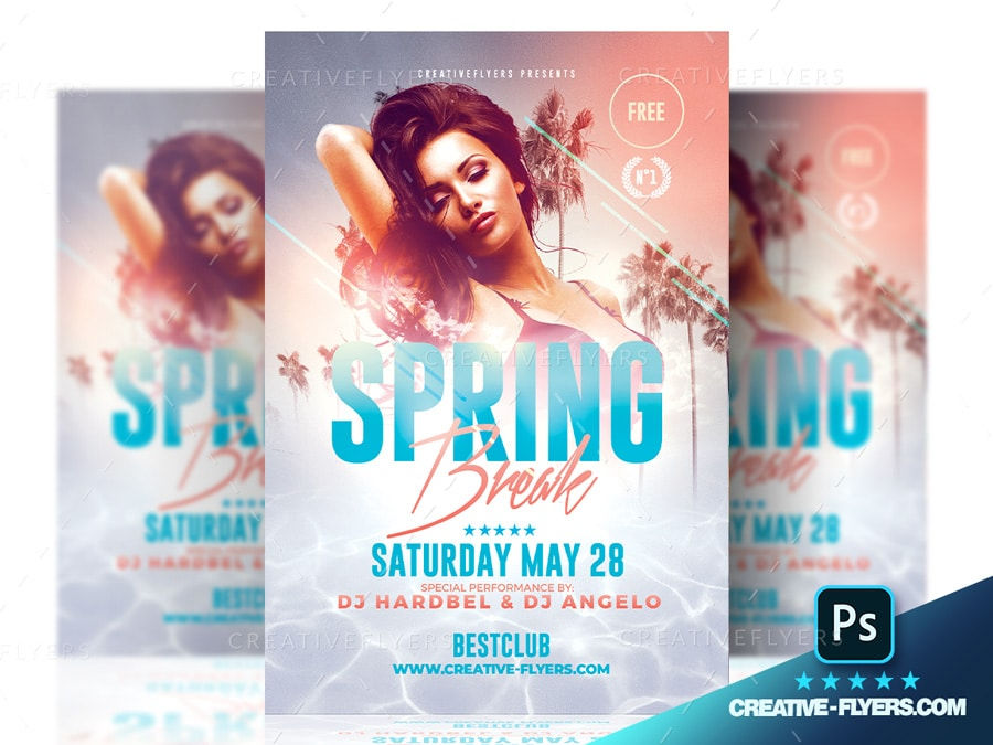 Spring Break Flyer Template | Photoshop PSD - CreativeFlyers
