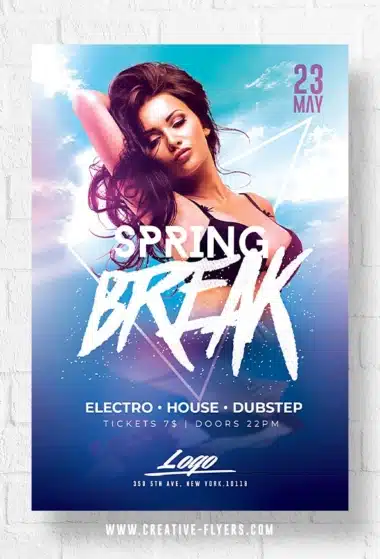 Spring Vibes Flyer Template Photoshop - Creative Flyers