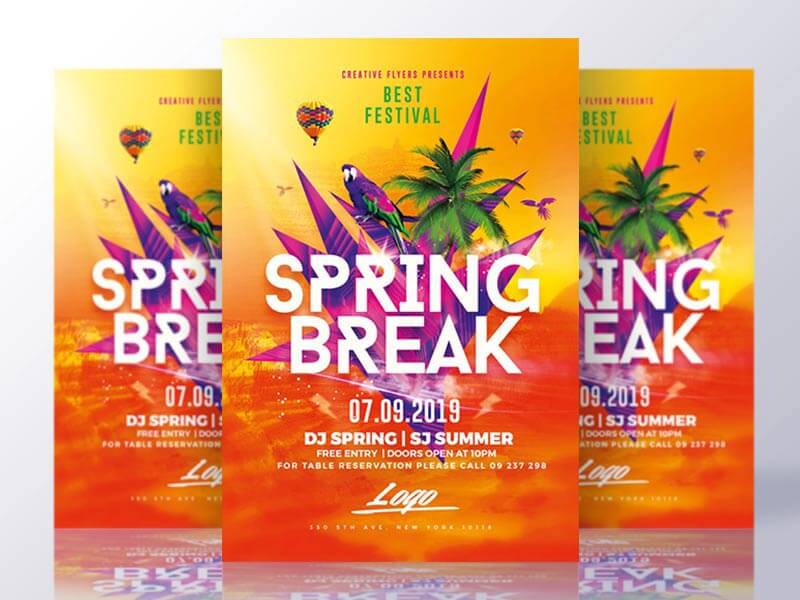 Download Flyer | Spring Break Psd Template - Creative Flyers