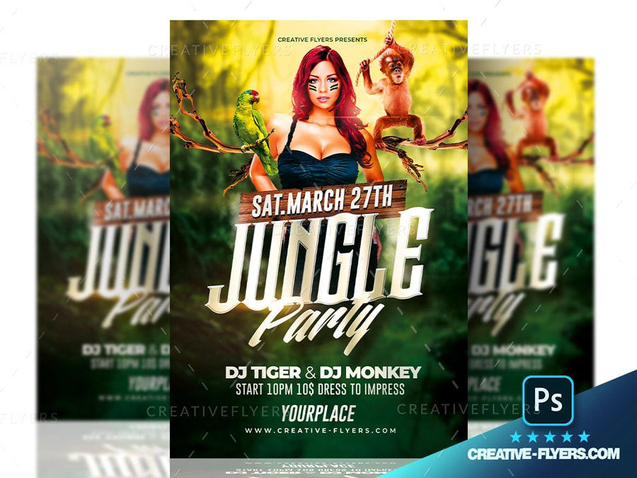 Jungle Psd Flyer Template | Download Psd - CreativeFlyers