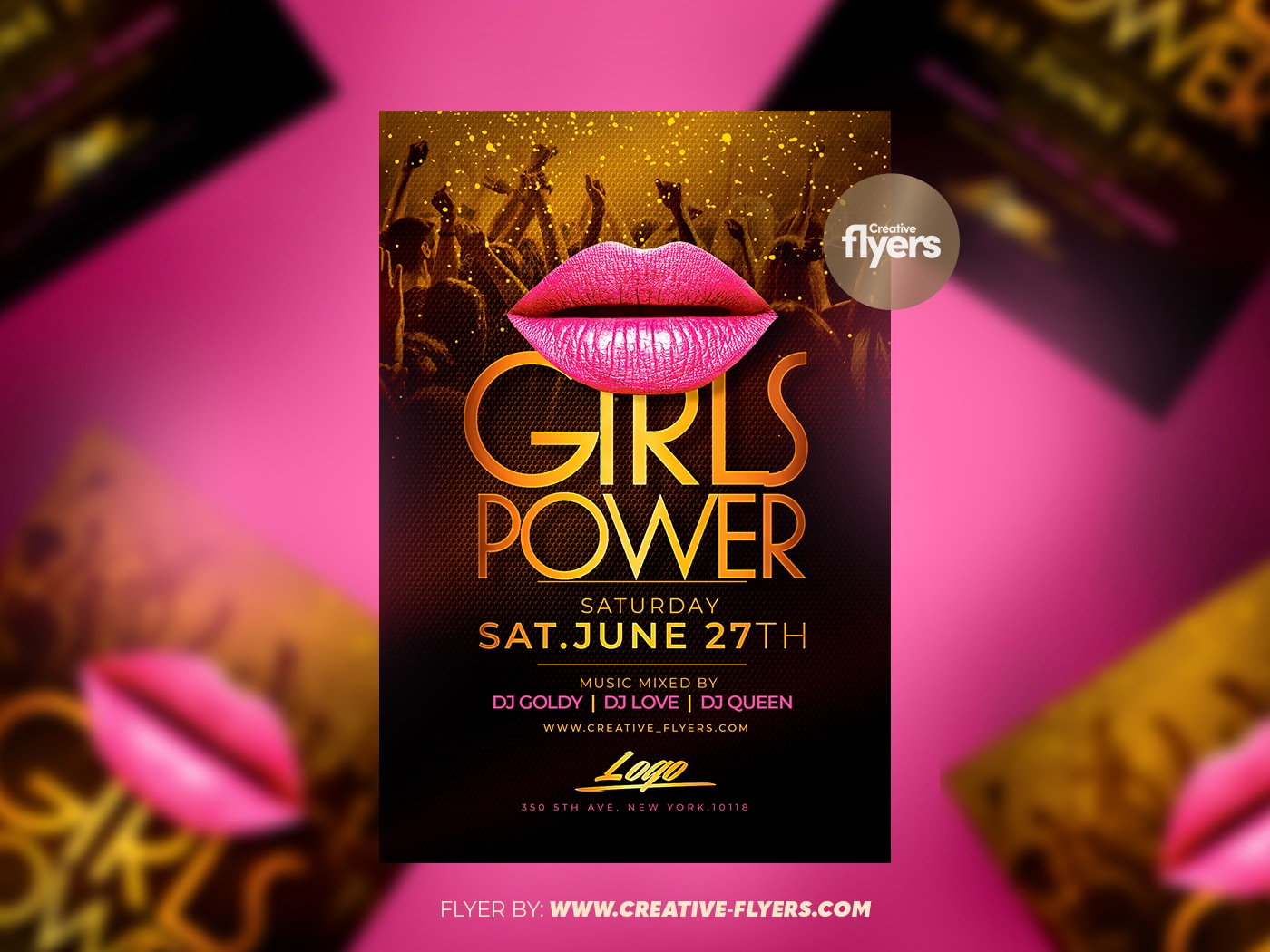 Girls Power Flyer PSD Template | Party - CreativeFlyers