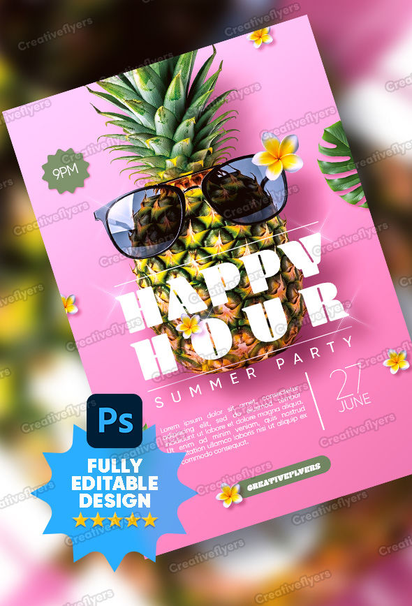 Tropical Vibes, Digital Design Magic to Download - Creative Flyers