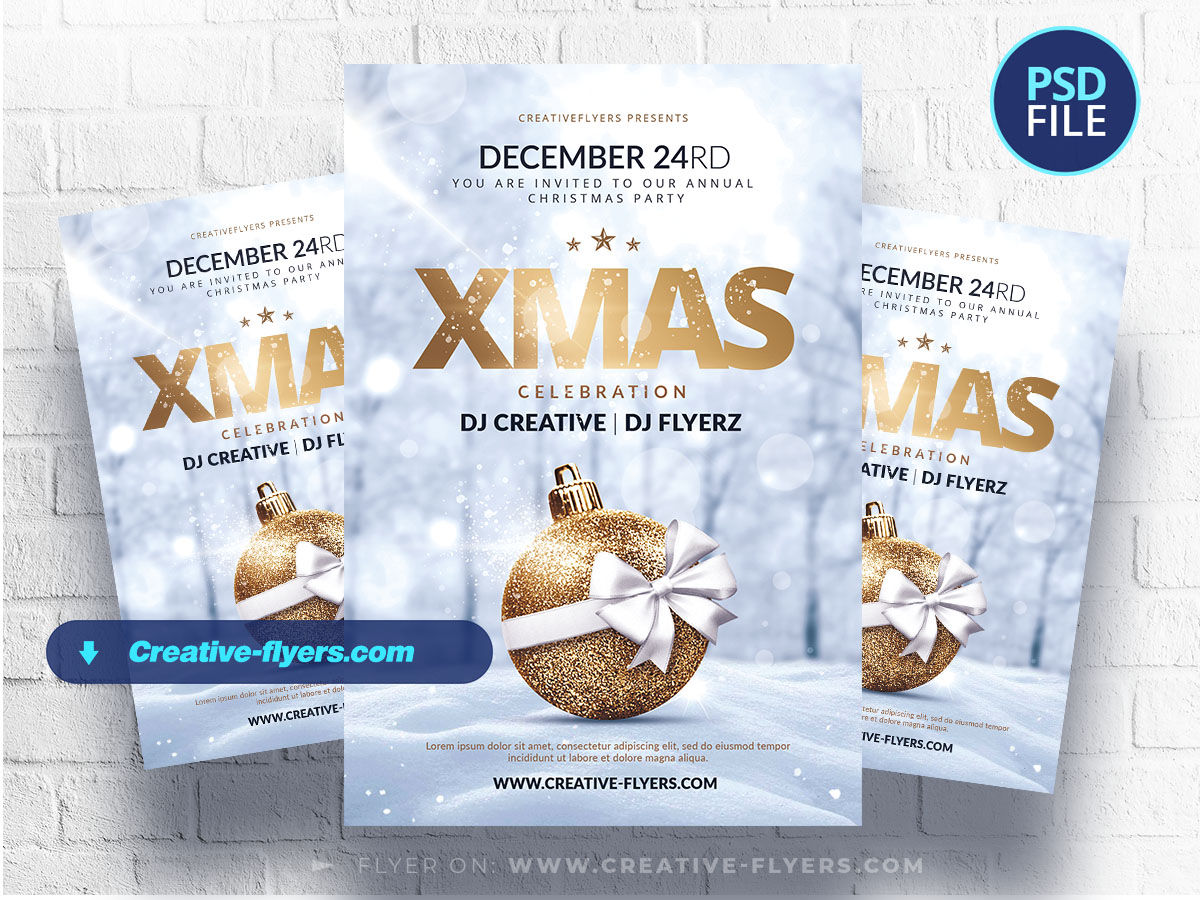 Xmas Flyer Template PSD to Print - Creative Flyers
