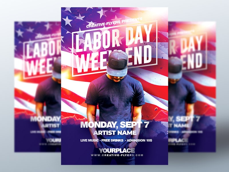 Labor Day Weekend Flyer, Photoshop PSD - Creative Flyers