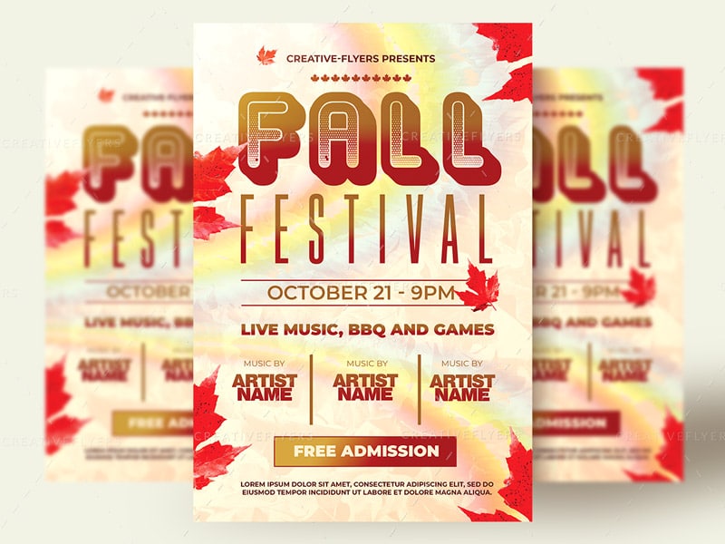 Fall Festival Flyer Design Template