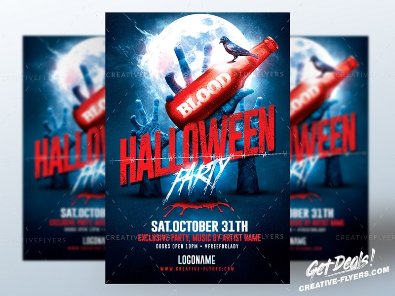 Spooky Halloween Flyer Template - Creative Flyers