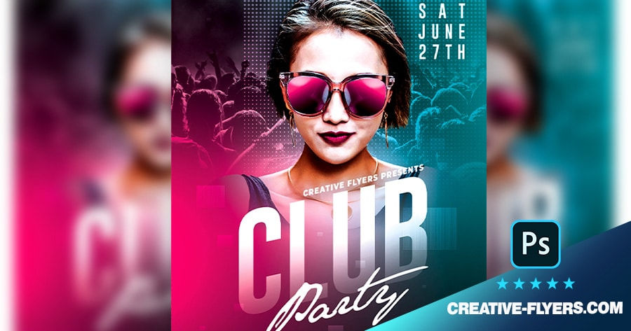 Night Club Party Photoshop Design - Creative Flyers