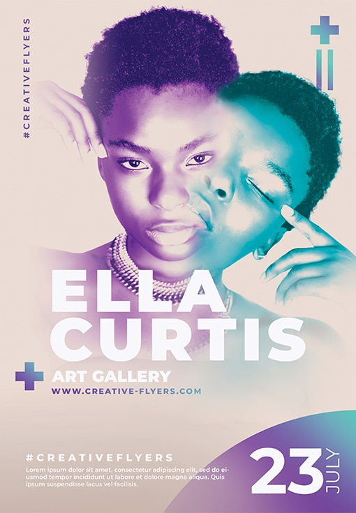 Minimalist Art Poster Template for Photoshop - Creative Flyers