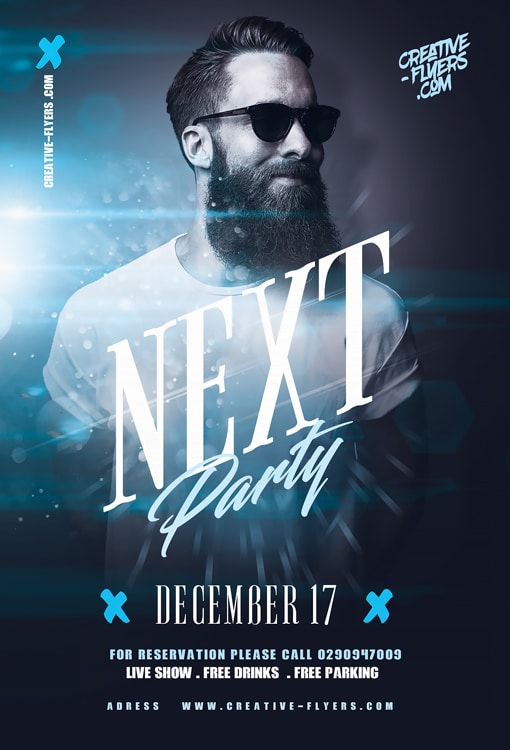 Next Party Flyer template For Photoshop - Creative Flyers
