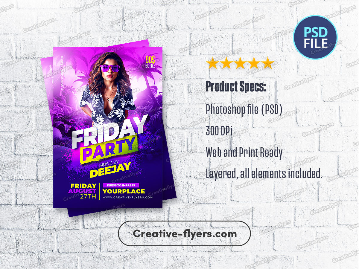 Tropical Vibes Flyer Creation To Customize - Creative Flyers