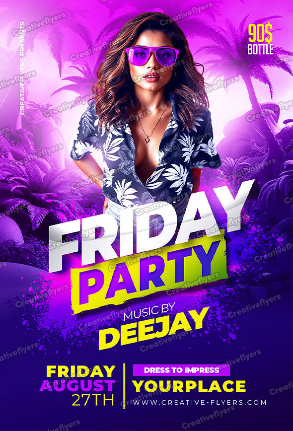 Tropical Vibes Flyer Creation To Customize - Creative Flyers