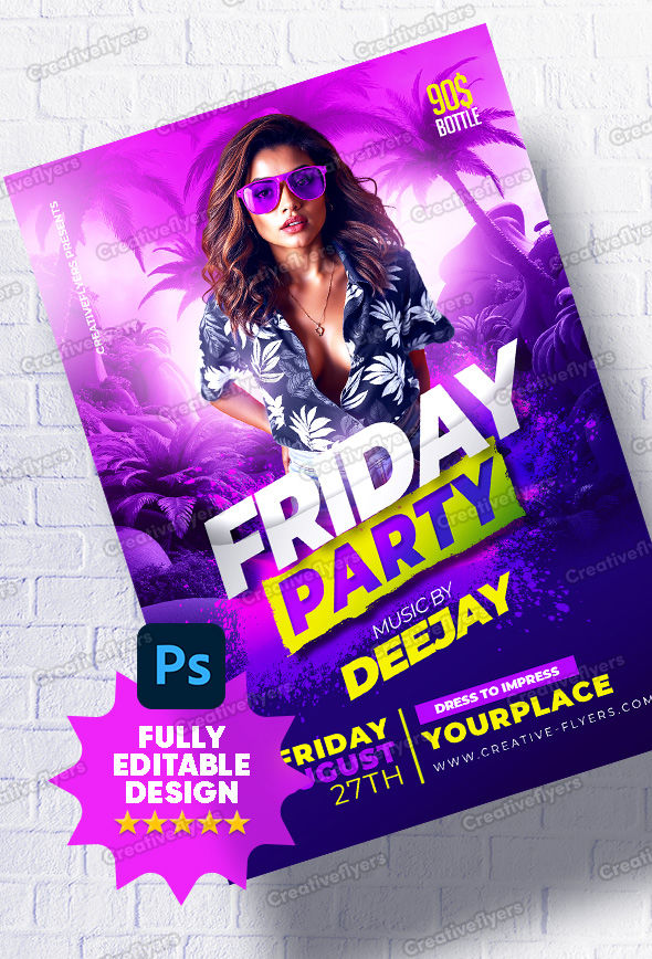 Tropical Vibes Flyer Creation To Customize - Creative Flyers