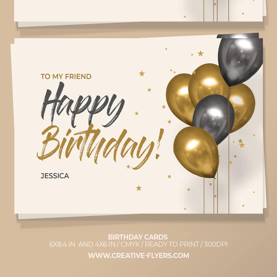 Cute and original illustrations Birthday greeting card - Creative flyers