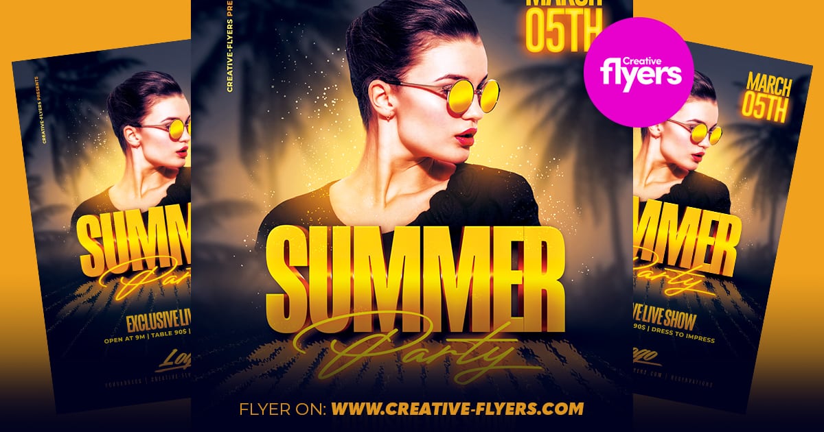 Elegant Summer Poster Design to Download - Creative Flyers