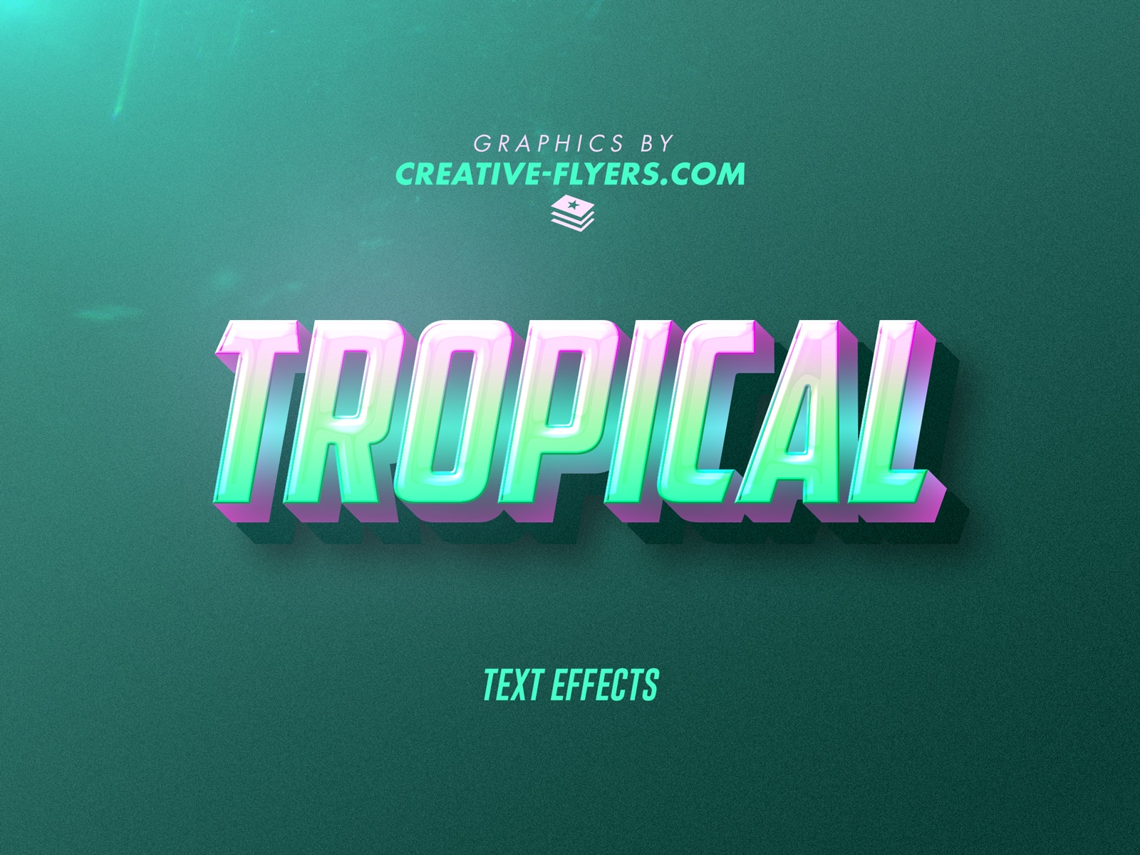 Tropical Text Effects for Photoshop - Creative Flyers