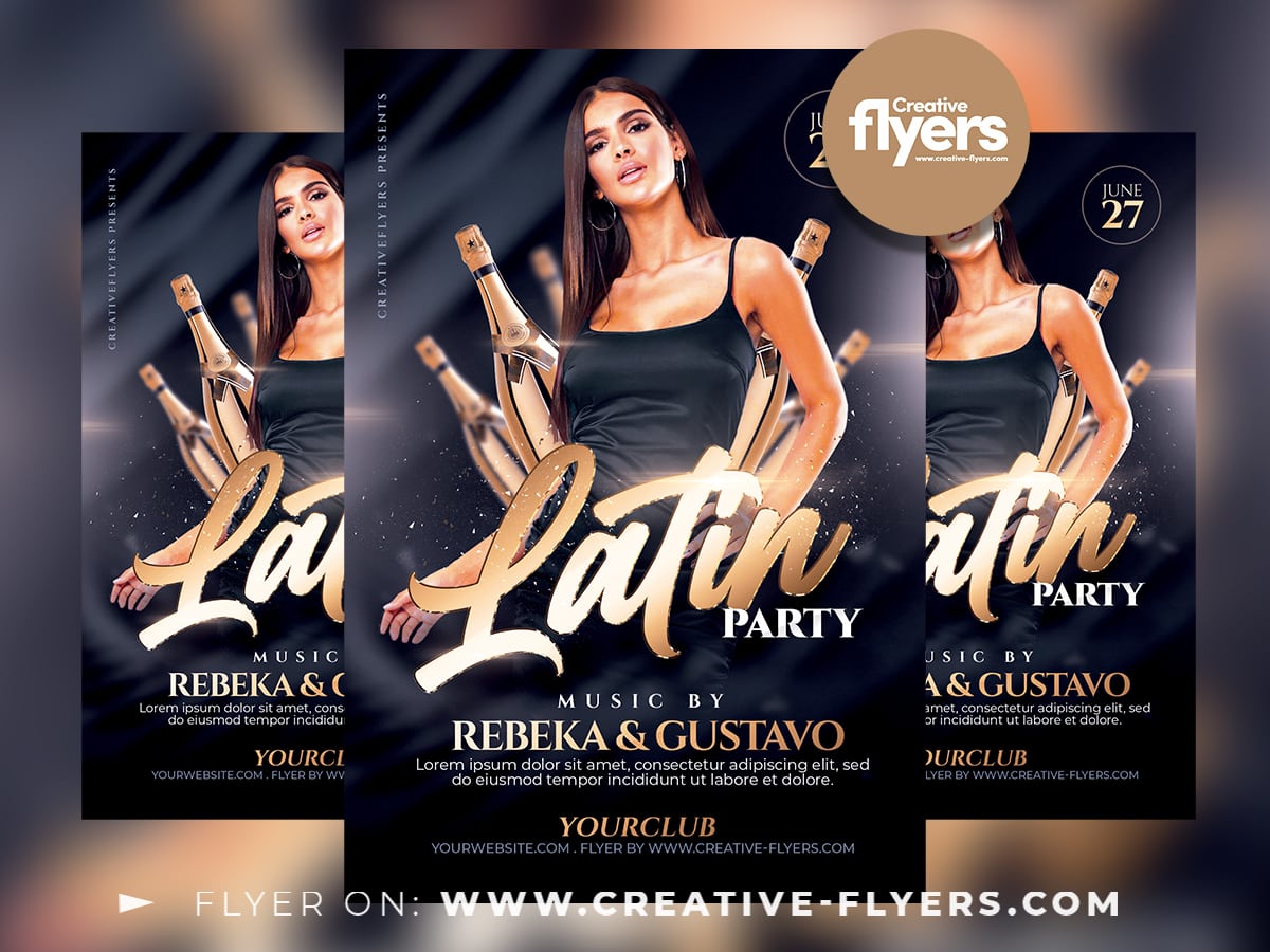 Classy Latin Party Flyer Template to Download - Creative Flyers