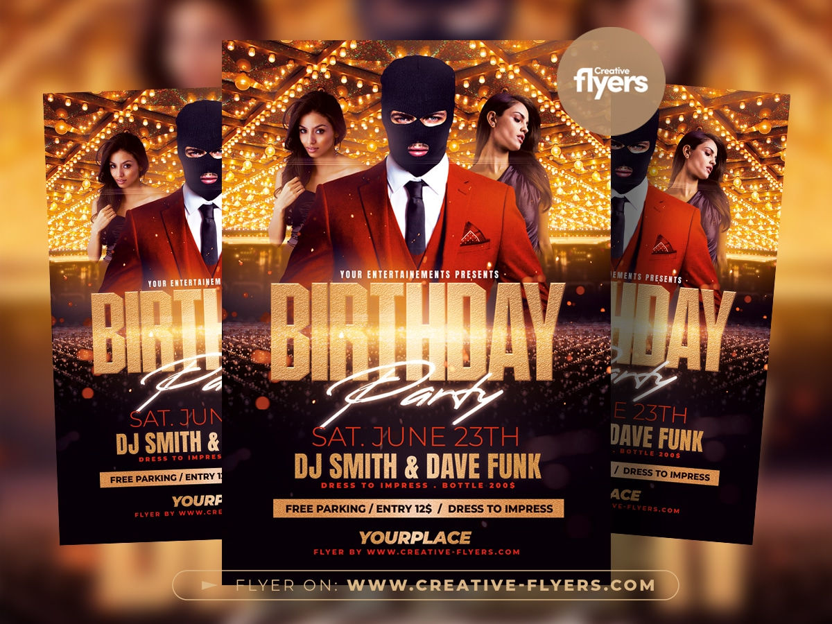 The Royal Birthday Party Flyer PSD - Creative Flyers