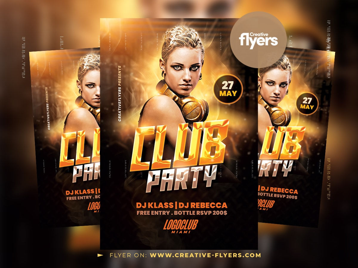 Awesome Club Party Flyer PSD to Downoad - Creative Flyers