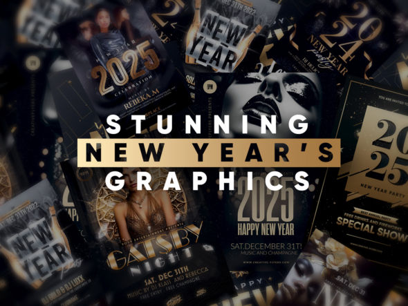 17 Stunning New Year's Graphics and Best Cards - Creative Flyers