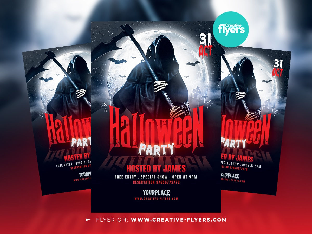 Scary Halloween Flyer PSD to Download - Creative Flyers