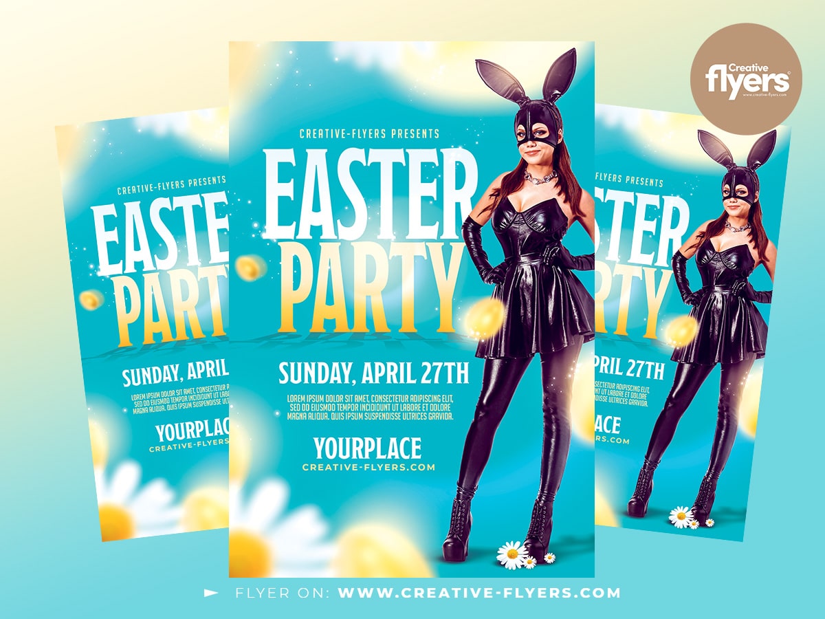 Easter Party Flyer PSD to Download - Creative Flyers