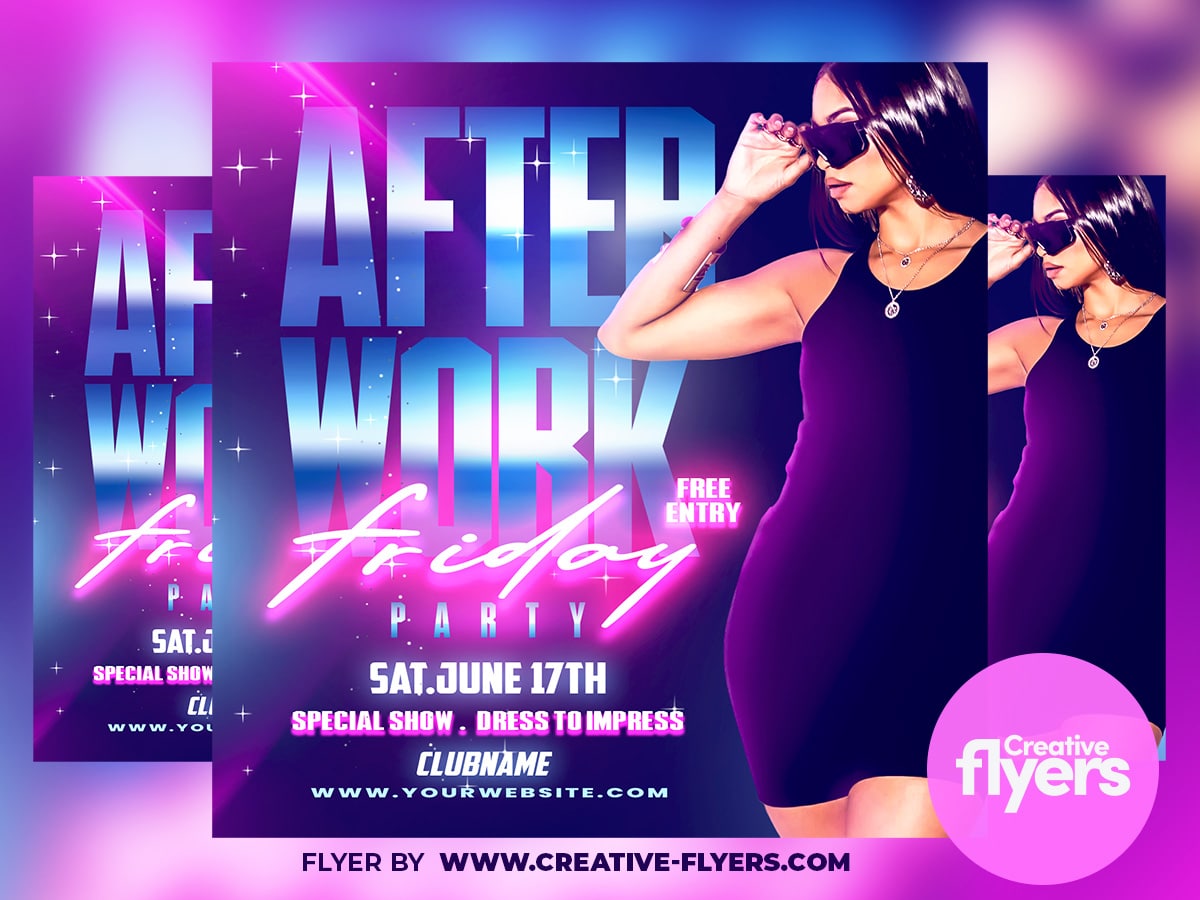 After Work Party Flyer Design to Download - Creative Flyers