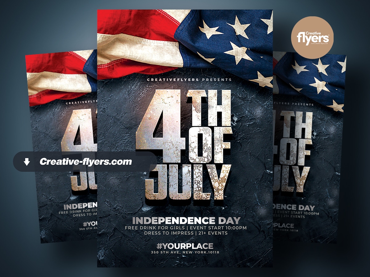Photoshop 4th of July Flyer Template - Creative Flyers