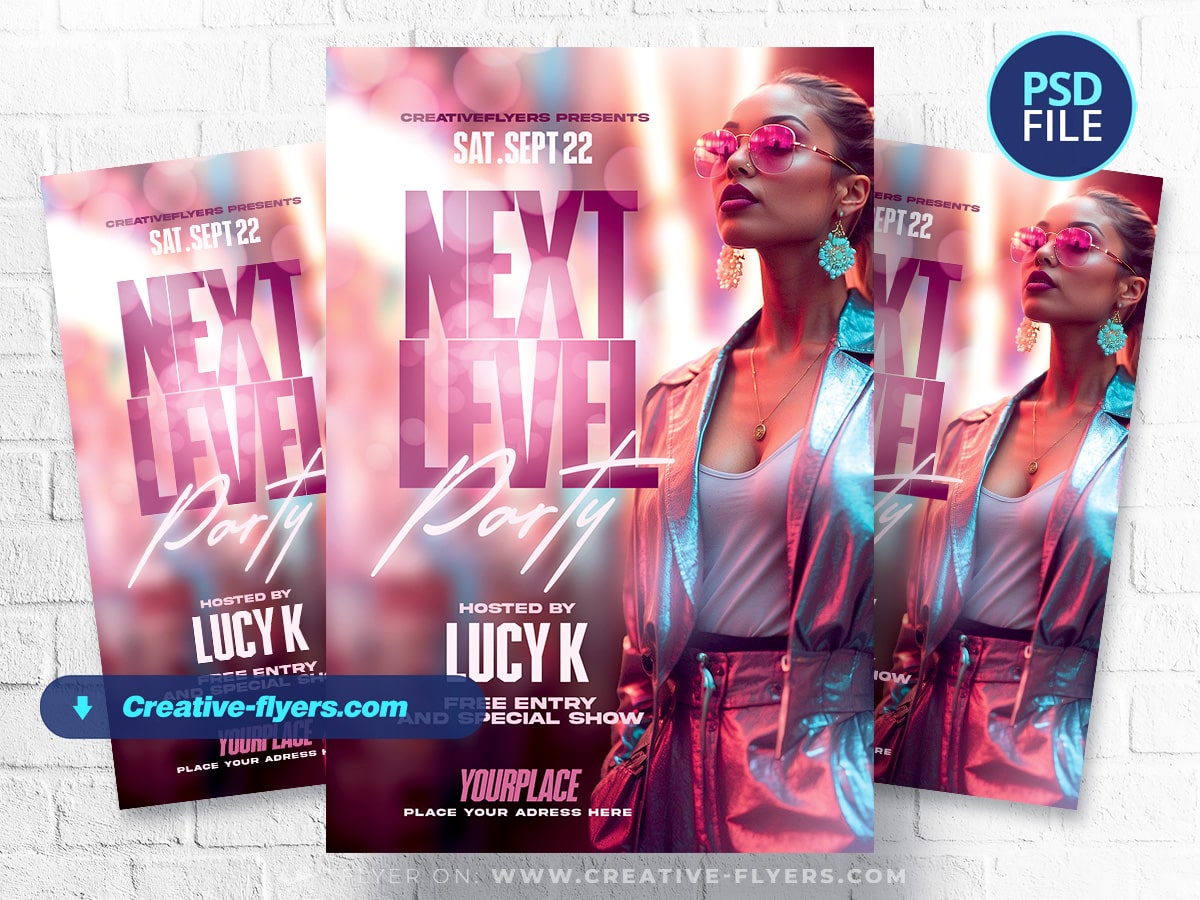 Next Level Party Flyer Template to Download - Creative Flyers