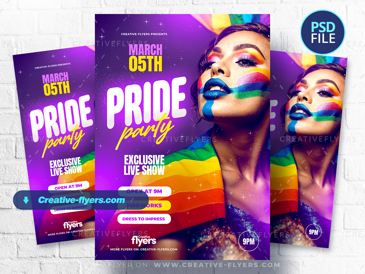 LGBT Pride Party Flyer Template to Download - Creative Flyers