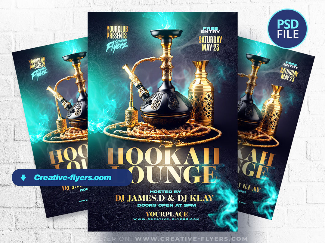 Hookah Lounge Flyer Template to Download - Creative Flyers