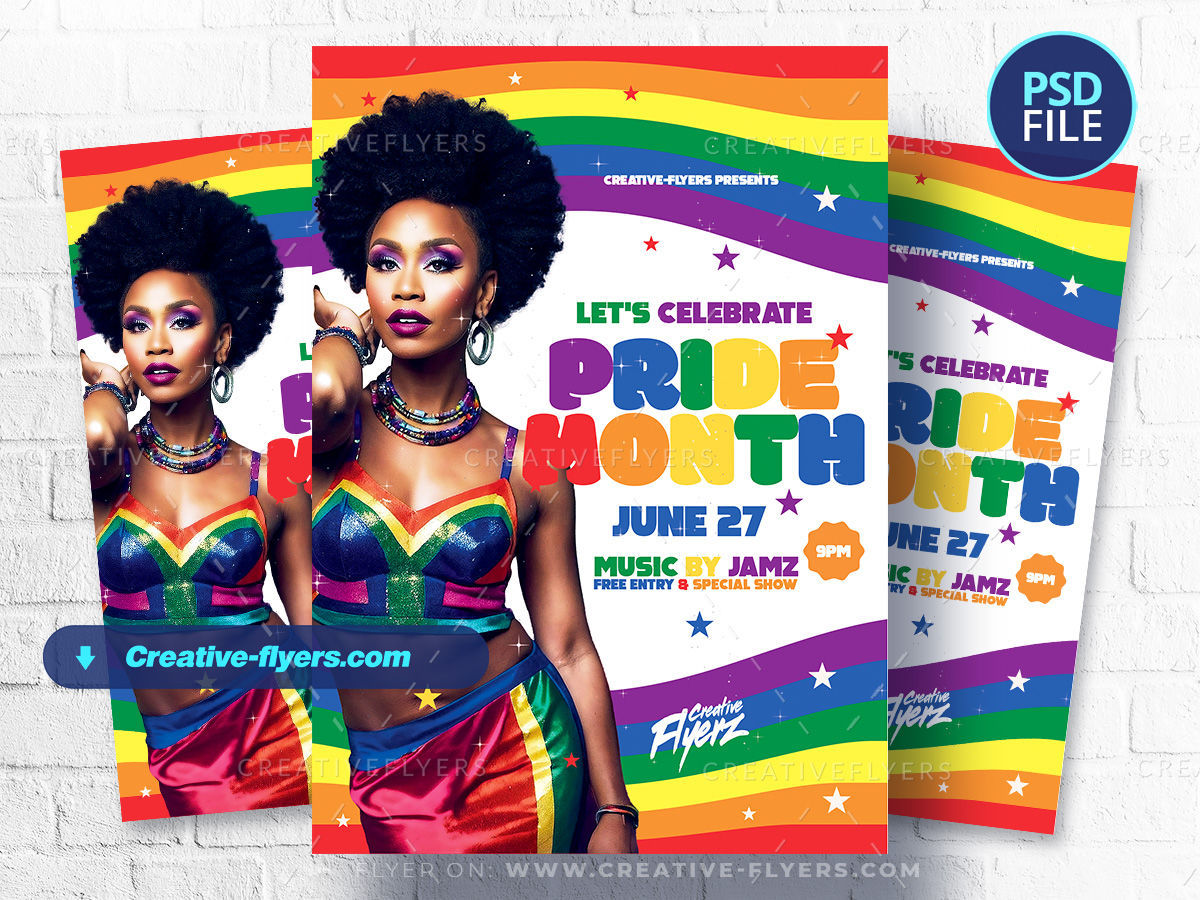 Flyer to download celebrating LGBTQ+ Pride - Creative Flyers