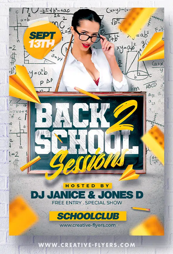 Promotional Flyer for a Back 2 School Event - Creative Flyers