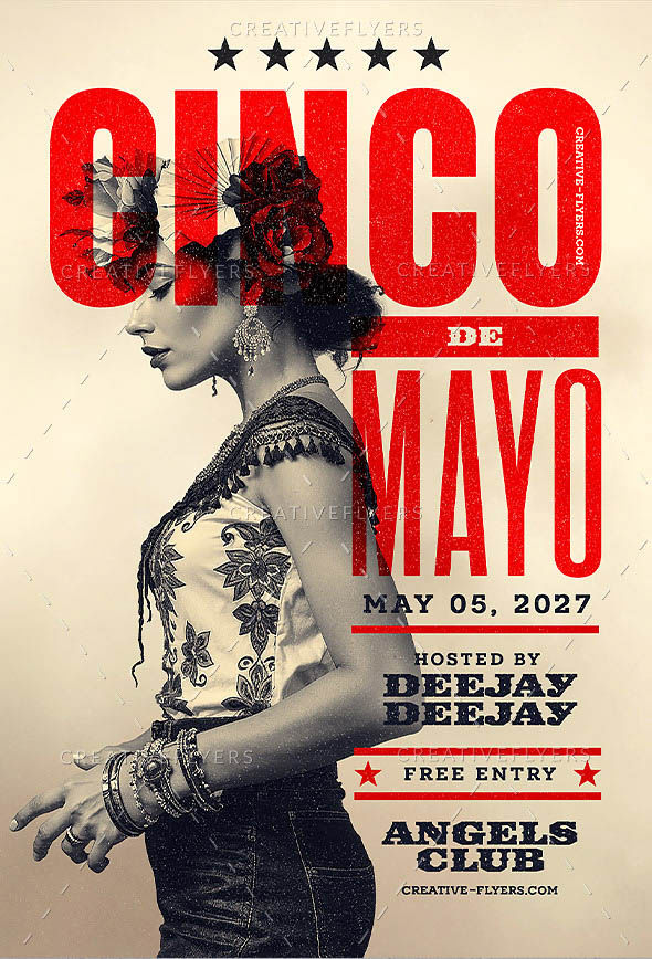 Vintage-inspired Cinco de Mayo event Flyer Design - Creativeflyers