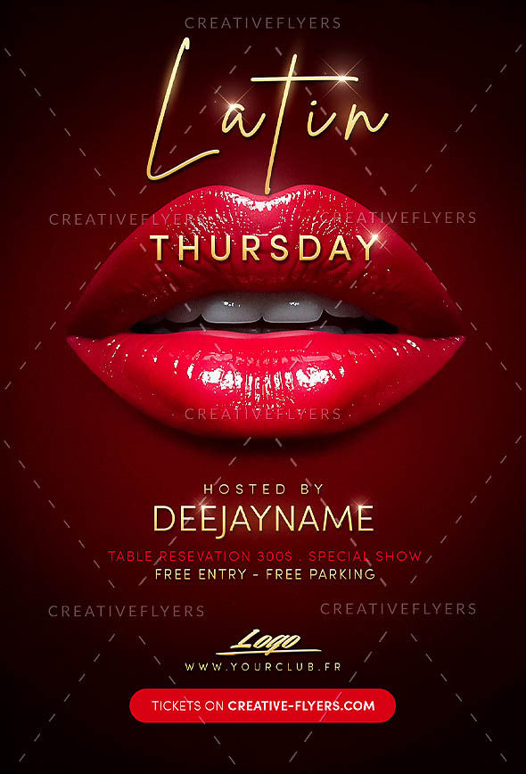 Creating Seductive Minimal Flyer for Latin Night - Creative Flyers