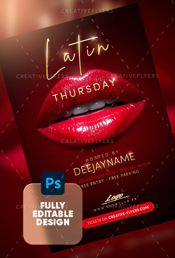 Creating Seductive Minimal Flyer for Latin Night - Creative Flyers