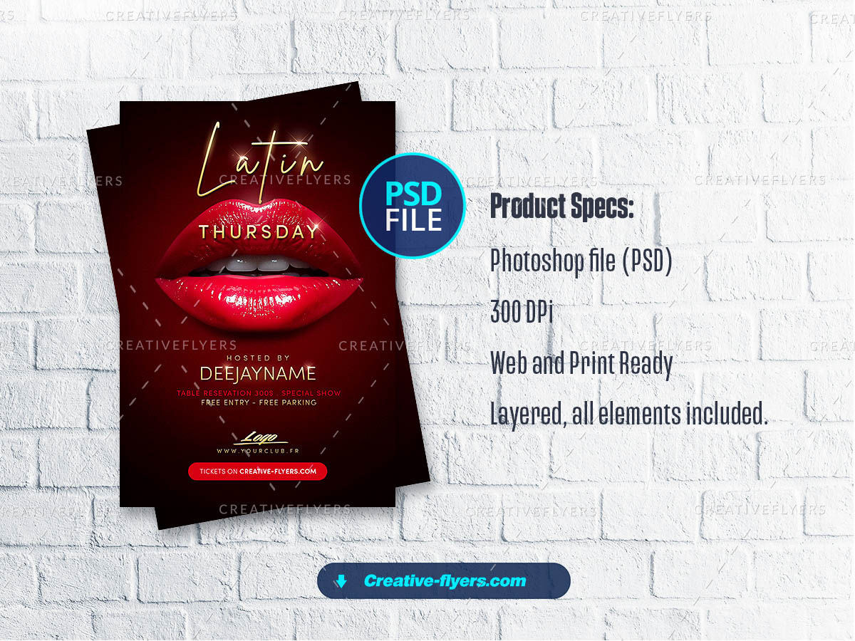 Creating Seductive Minimal Flyer for Latin Night - Creative Flyers