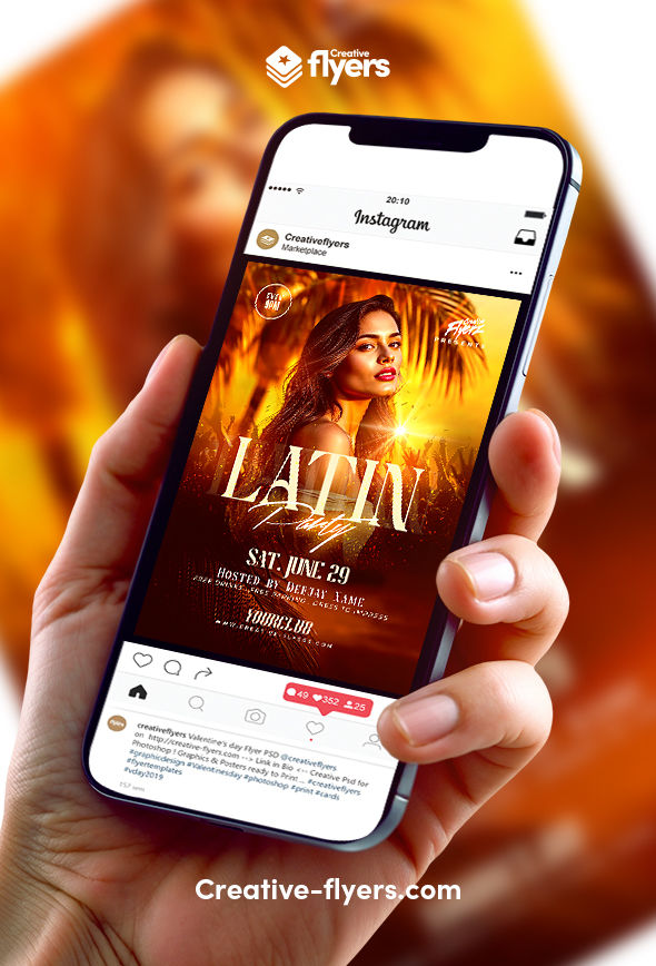 Photoshop Latin Vibe Event Poster Template - Creative Flyers