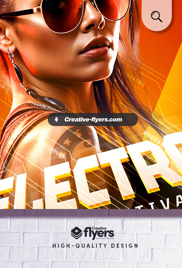 Bold Electro Poster Design to Customize - Creative Flyers