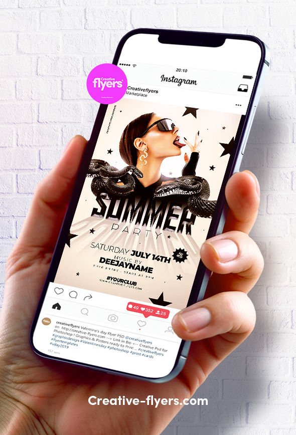 Seductive Summer Party Poster to Customize - Creative Flyers