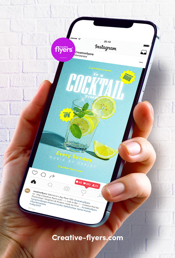 Refreshing Summer Cocktail Flyer to Download - Creative Flyers